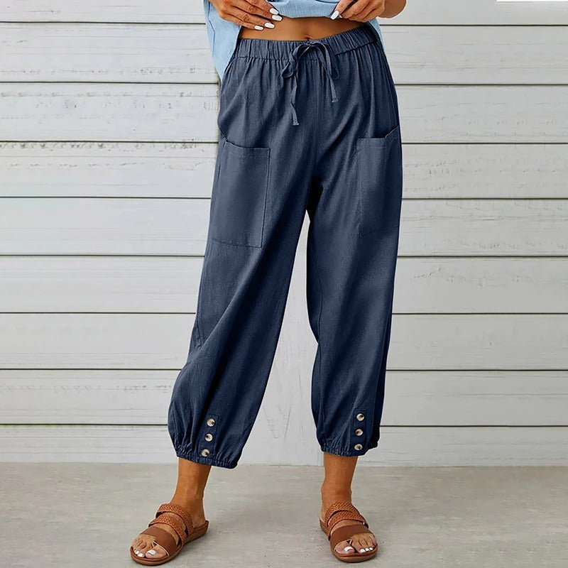 Capri Linen Pants – Solrano