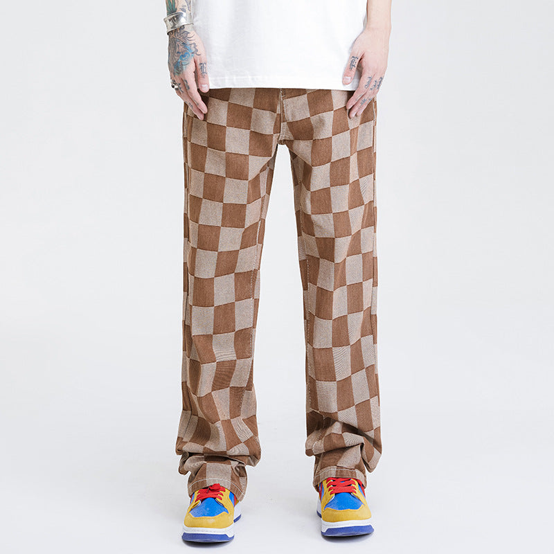 Hype Checkered Jeans – Solrano